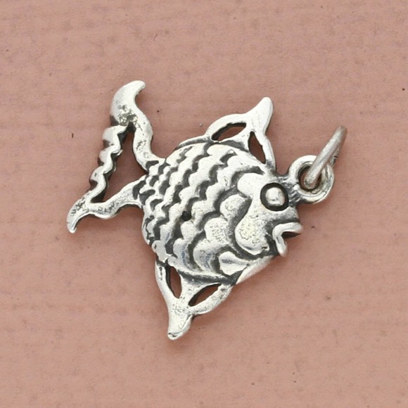 Sterling | Jewelry | Vintage Sterling Silver Swimming Fish Charm | Poshmark
